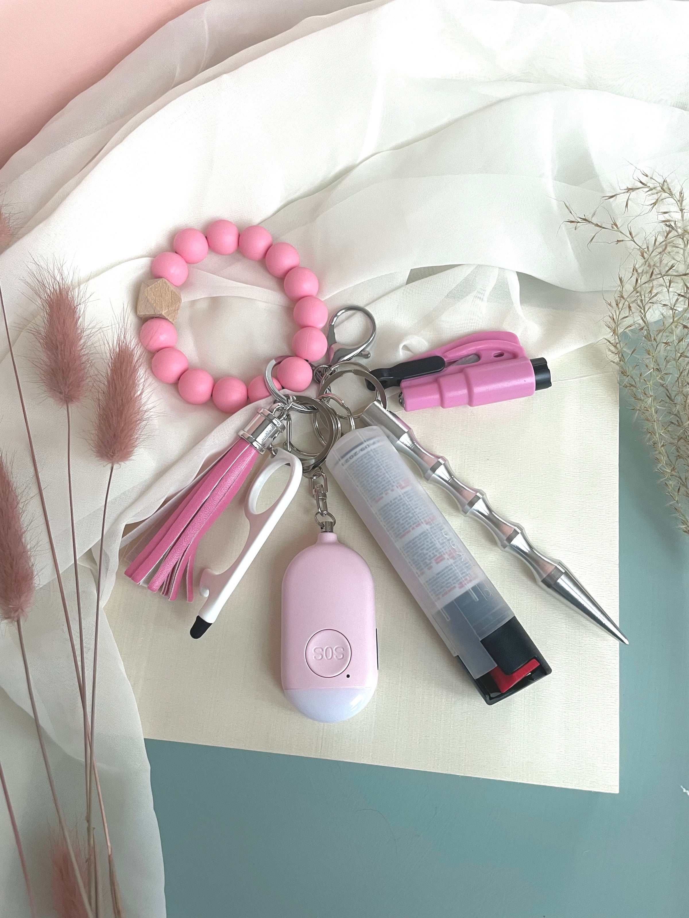 Full Pink Safety Keychain