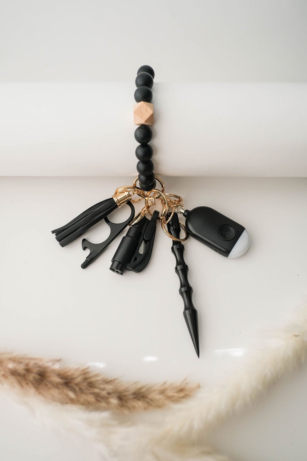 All Black Sleek Safety Keychain | Got Home Safe Boutique